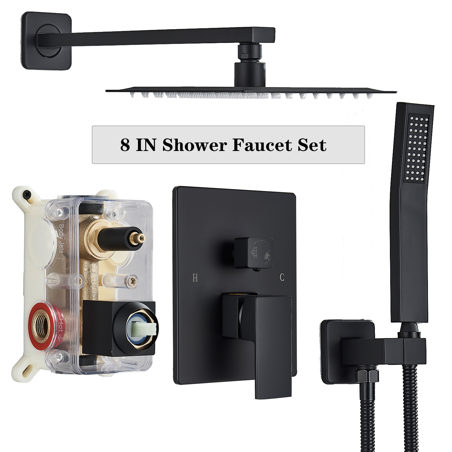 Whale Marine RT2498 Elegance White Faucet & Shower Mixer - Walmart.com