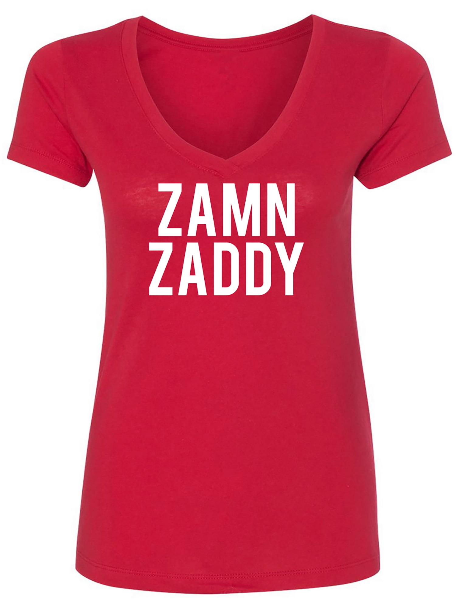 ZAMN ZADDY Womens V-Neck T-Shirt - Walmart.com