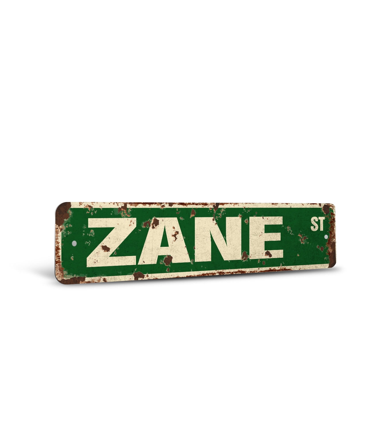 ZANE Vintage Style Rustic Street Sign – Childrens Name Room Sign Retro ...