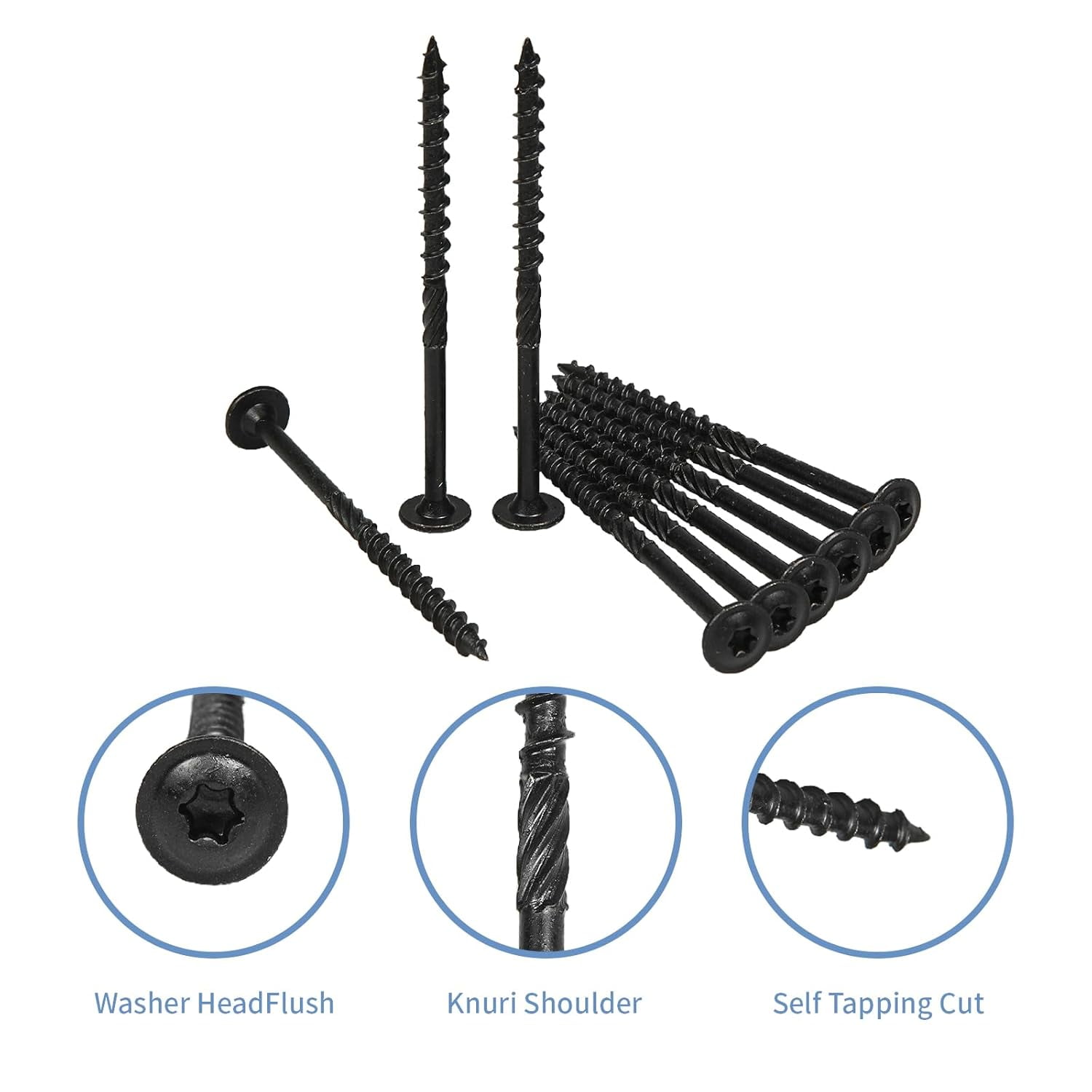 ZANHUA-Lag Screws 4 Inch, 25PCS Heavy Duty Construction Screw ...