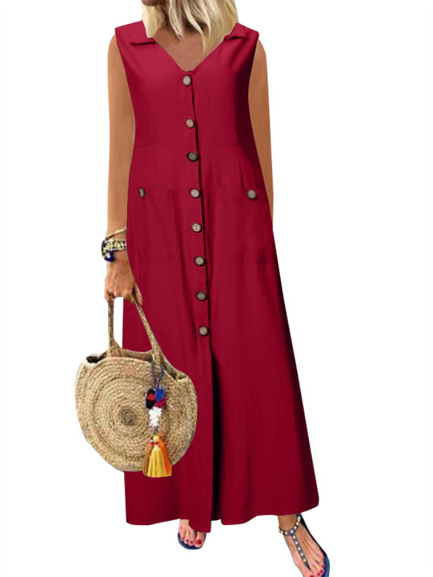 ZANZEA Women Buttons Down Sundress Evening Party Bandage Pencil Dress ...