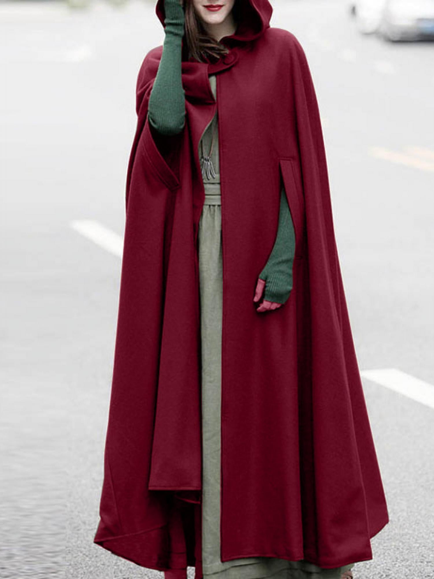 ZANZEA Women Full Sleeve Hoodies Cloak Cape Party Long Coat - Walmart.com