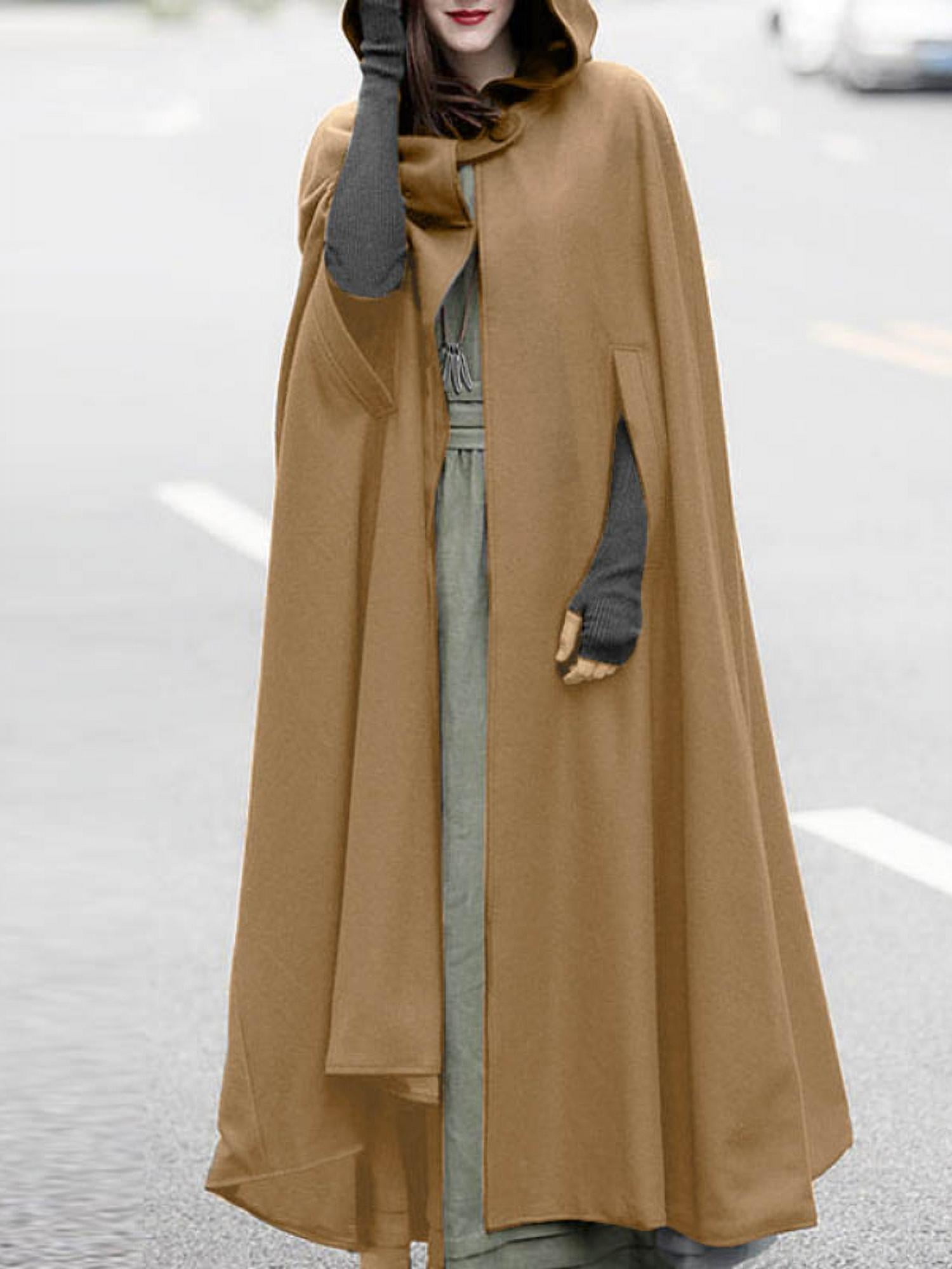 ZANZEA Women Full Sleeve Hoodies Cloak Cape Party Long Coat - Walmart.com