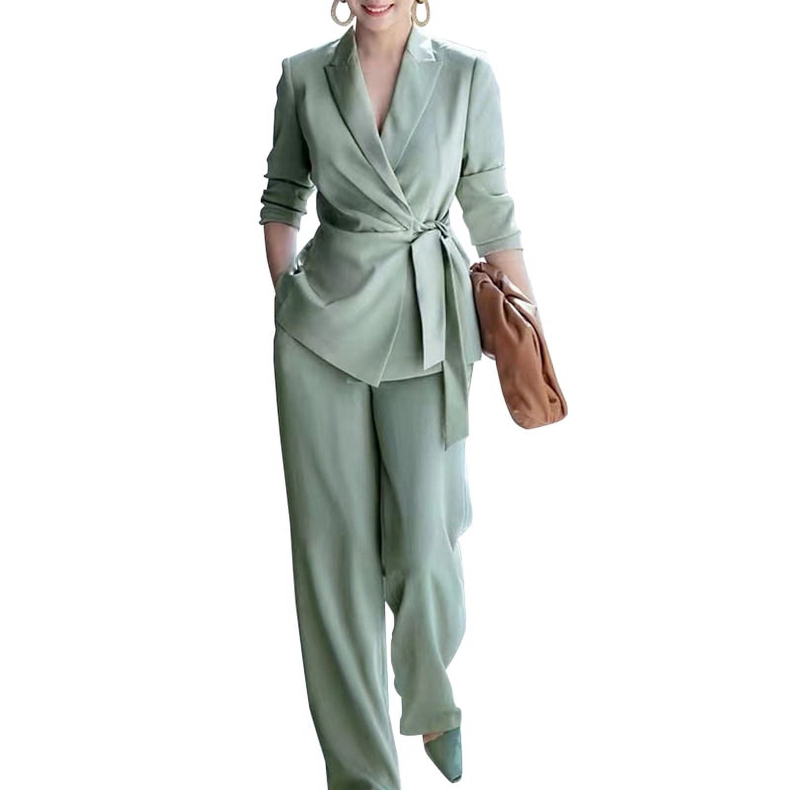 ZANZEA Womens Lapel Collared Tie Waist Formal Blazer Coat Jacket Wide ...