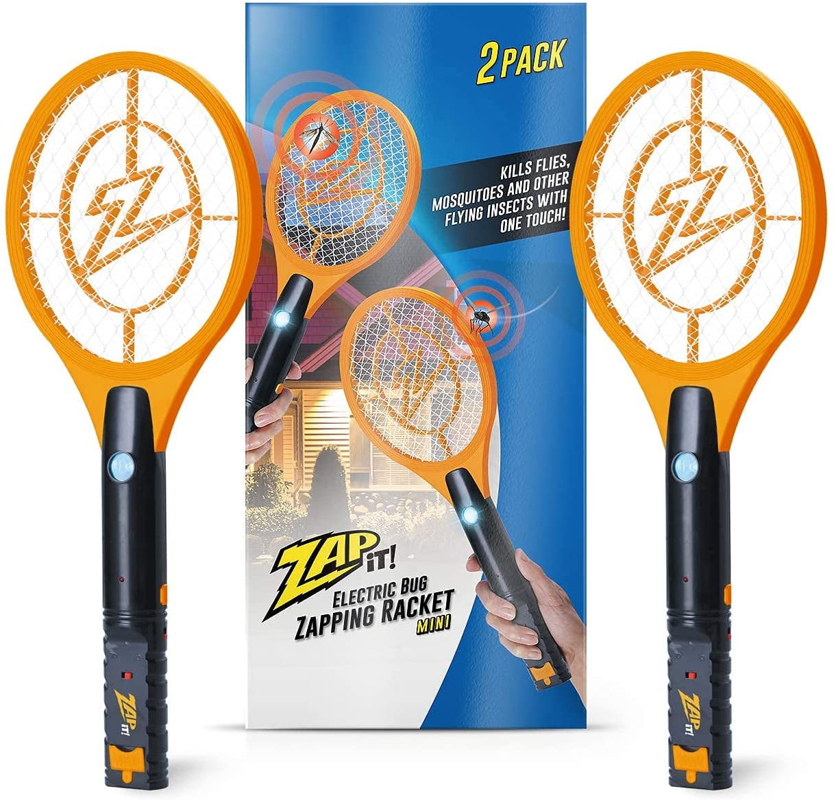 ZAP IT! Rechargeable Bug Zapper Twin Pack - 4,000 Volt, USB Charging ...