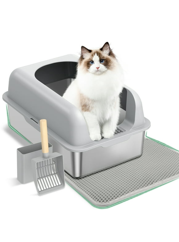 Stainless Steel Litter Boxes in Cat Litter Boxes - Walmart.com