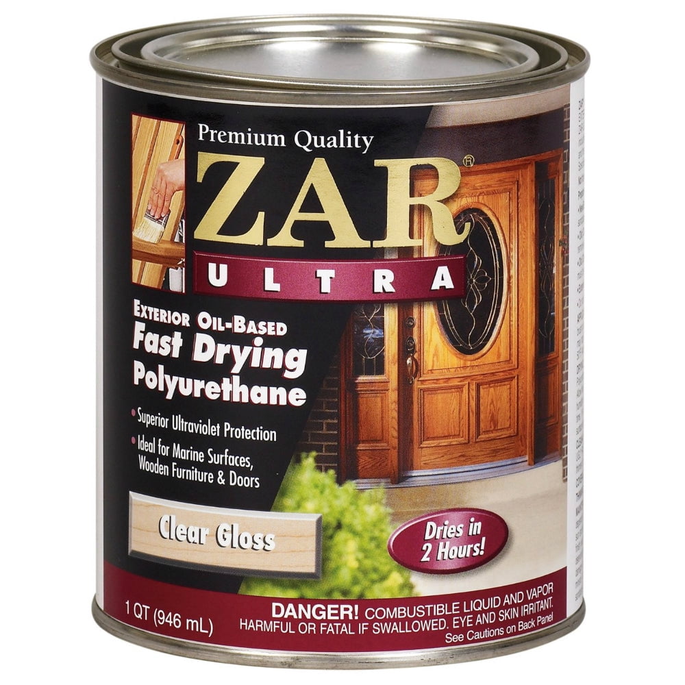 ZAR 34012 Ultra Exterior Oil-Based Gloss Polyurethane, 1 Qt, Each ...