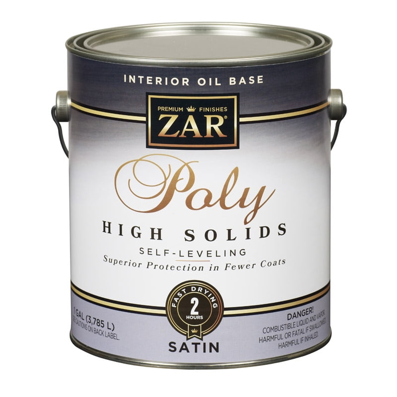 ZAR Satin Interior Oil-Based Polyurethane, Clear 1 gal for Wood ...