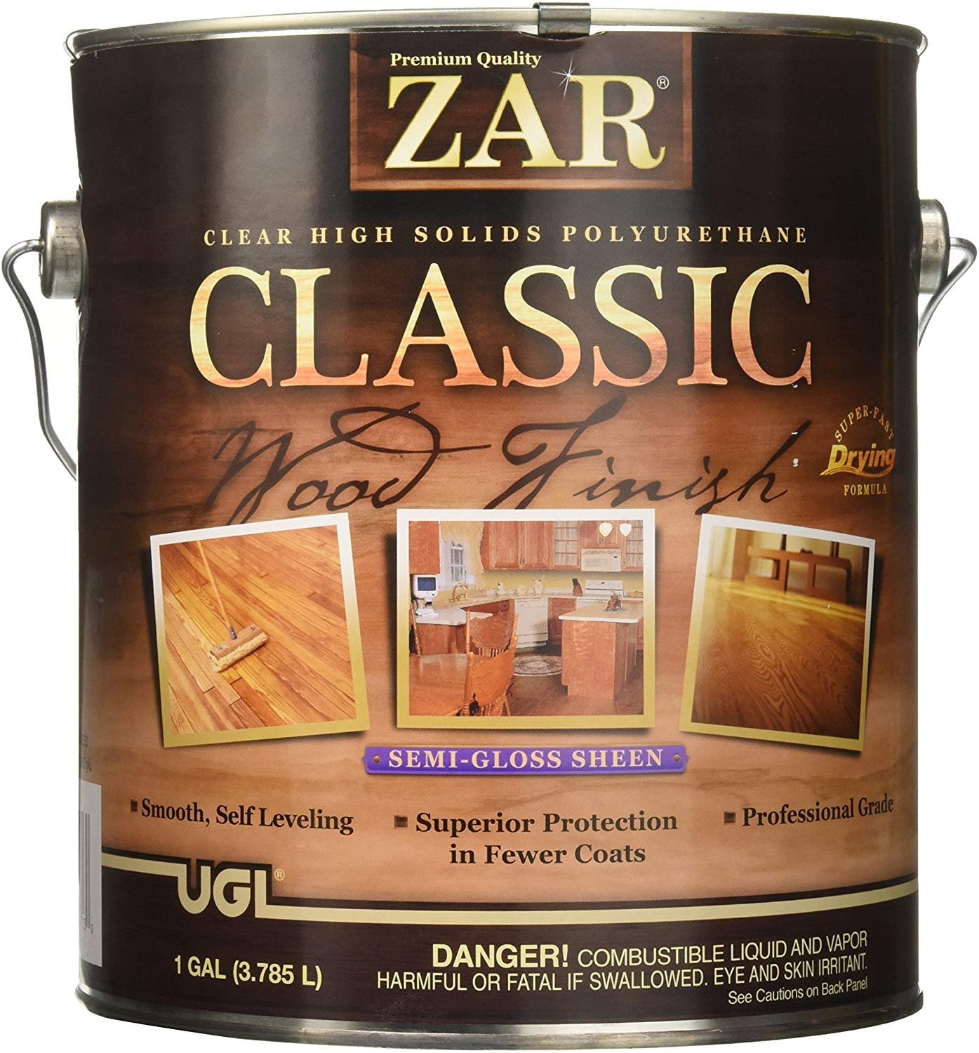 ZAR CLASSIC High Solids Polyurethane SEMI-GLOSS, Gallon - Walmart.com