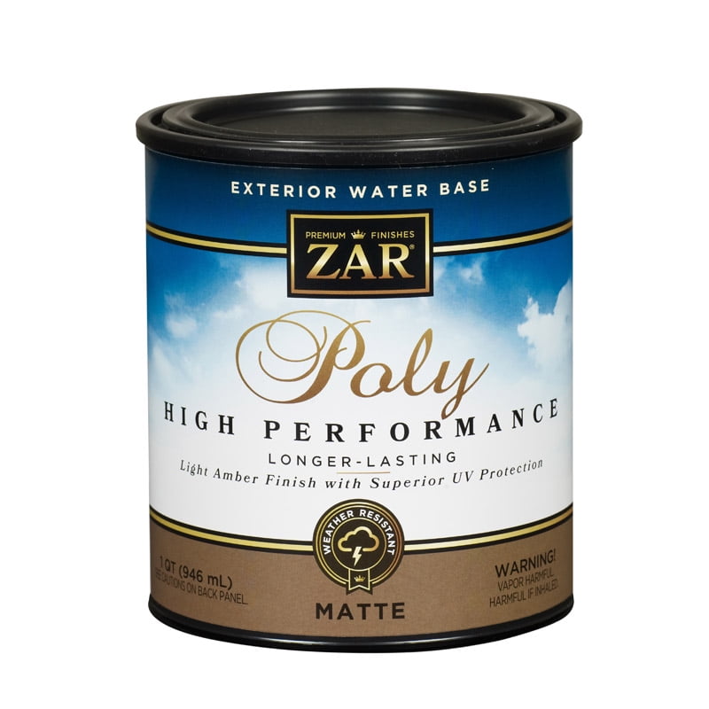 ZAR Matte Light Amber Water-Based Polyurethane 1 qt - Walmart.com