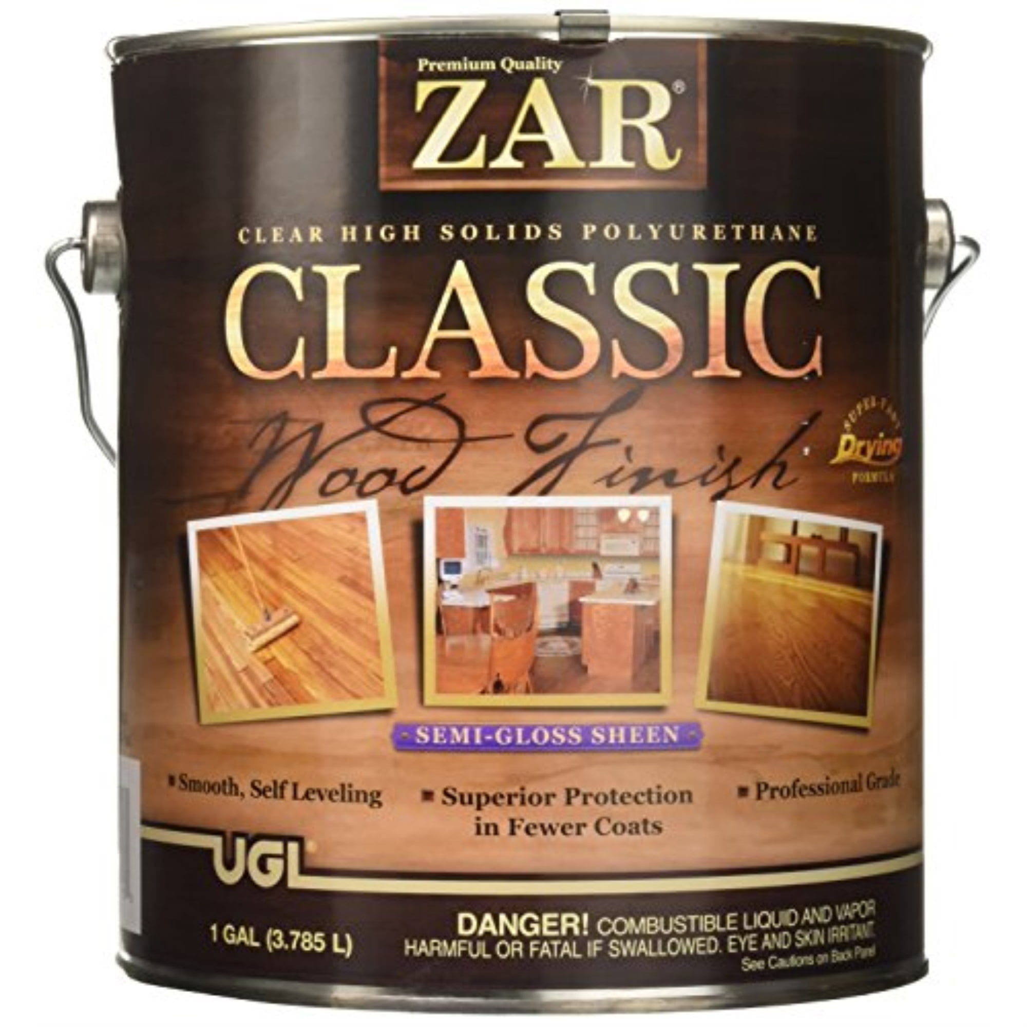 ZAR Semi-Gloss Clear Oil-Based Polyurethane 1 gal - Walmart.com