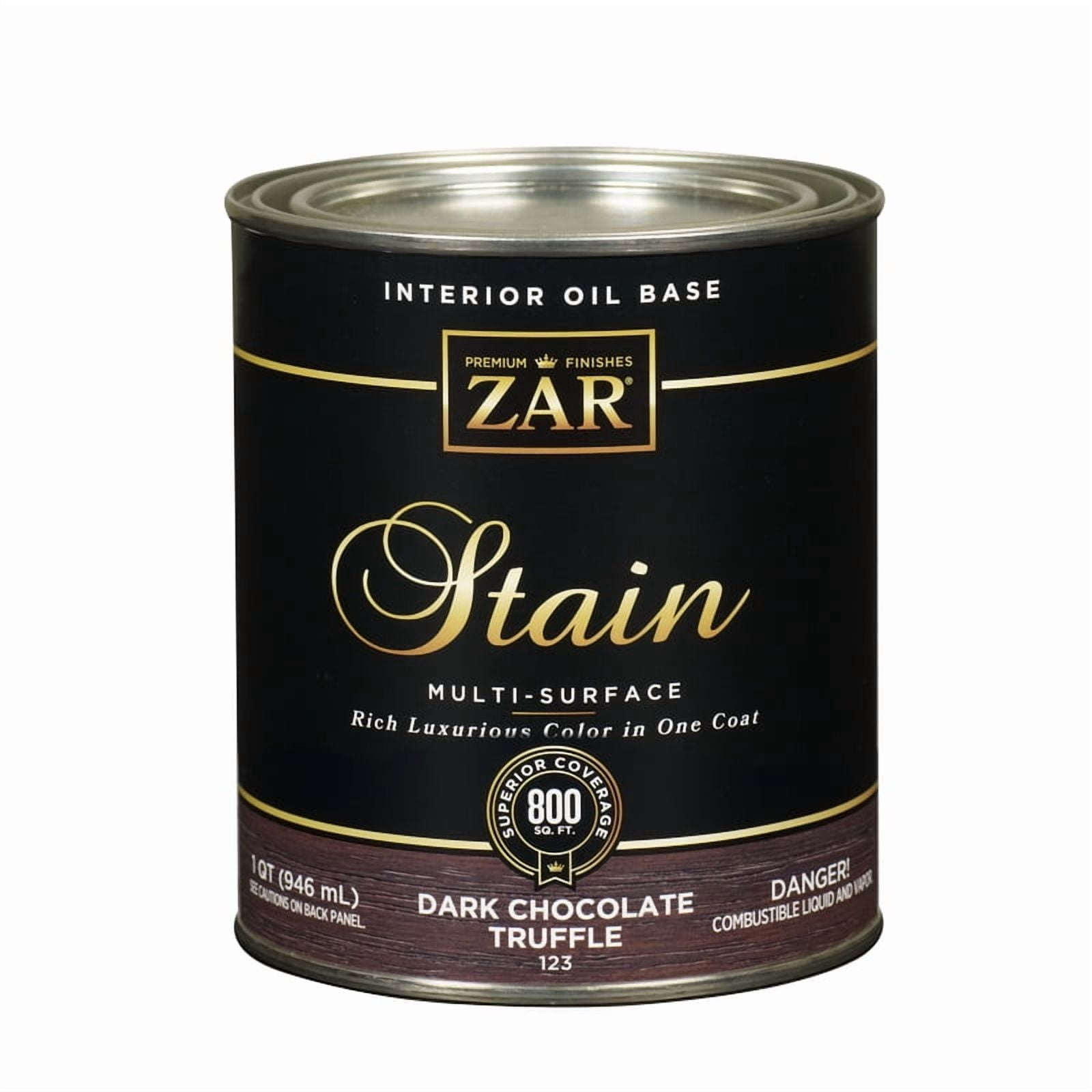 Zar 12312 Oil Based Semi-Transparent Wood Stain, Dk Chocolate Truffle ...