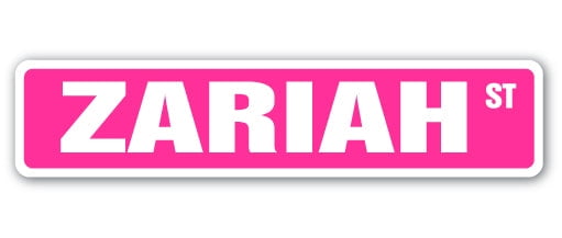 ZARIAH Street Sign Childrens Name Room Sign | Indoor/Outdoor | 24" Wide ...
