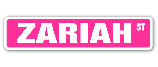ZARIAH Street Sign Childrens Name Room Sign | Indoor/Outdoor | 36" Wide ...