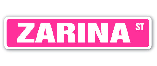 ZARINA Street Sign Childrens Name Room Sign | Indoor/Outdoor | 36" Wide ...