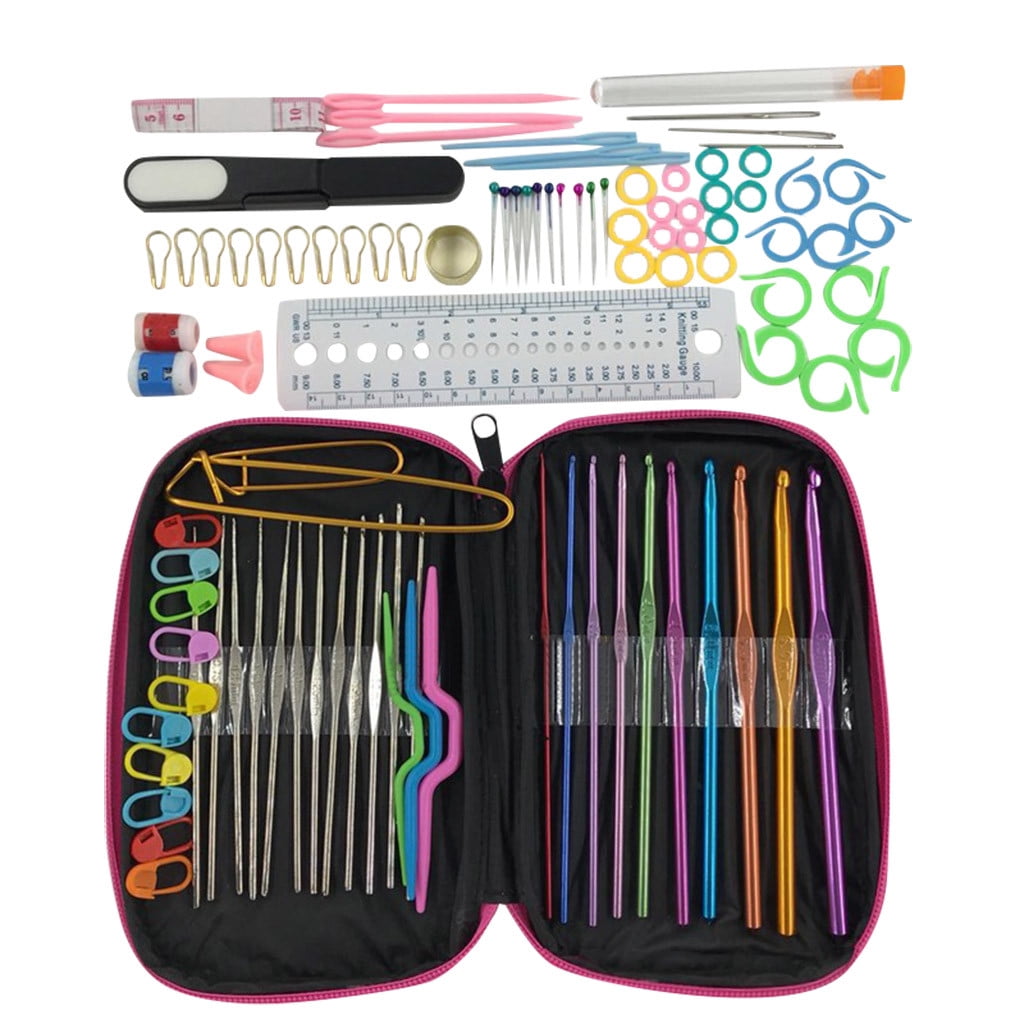 ZAROYEAX 100PCS Knitting Tool Sweater Needle Stainless Steel Aluminum ...