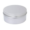 ZAROYEAX 180ML Aluminium Empty Cosmetic Pot Jar Container Silver Box ...