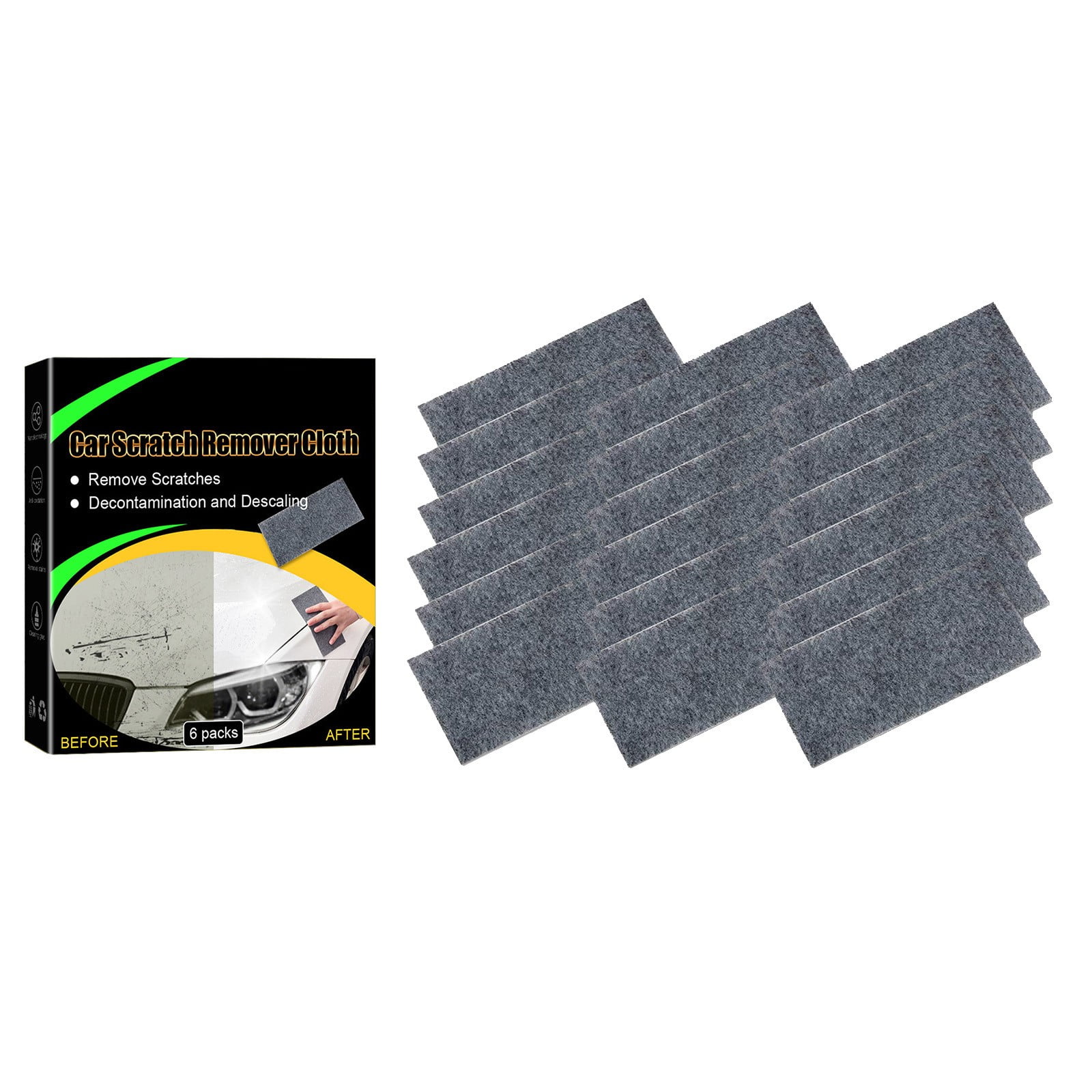 ZAROYEAX 18PCS Breath Green Cloth Car Scratch Remover Cloth Car Scratch ...