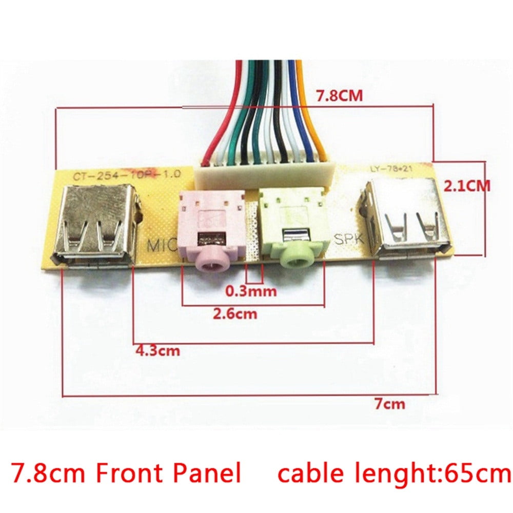 ZAROYEAX 2 USB PC Computer Case 7.8CM Front Panel USB Audio Port Mic ... ZAROYEAX 2 USB PC Computer Case 7.8CM Front Panel USB Audio Port Mic ...
