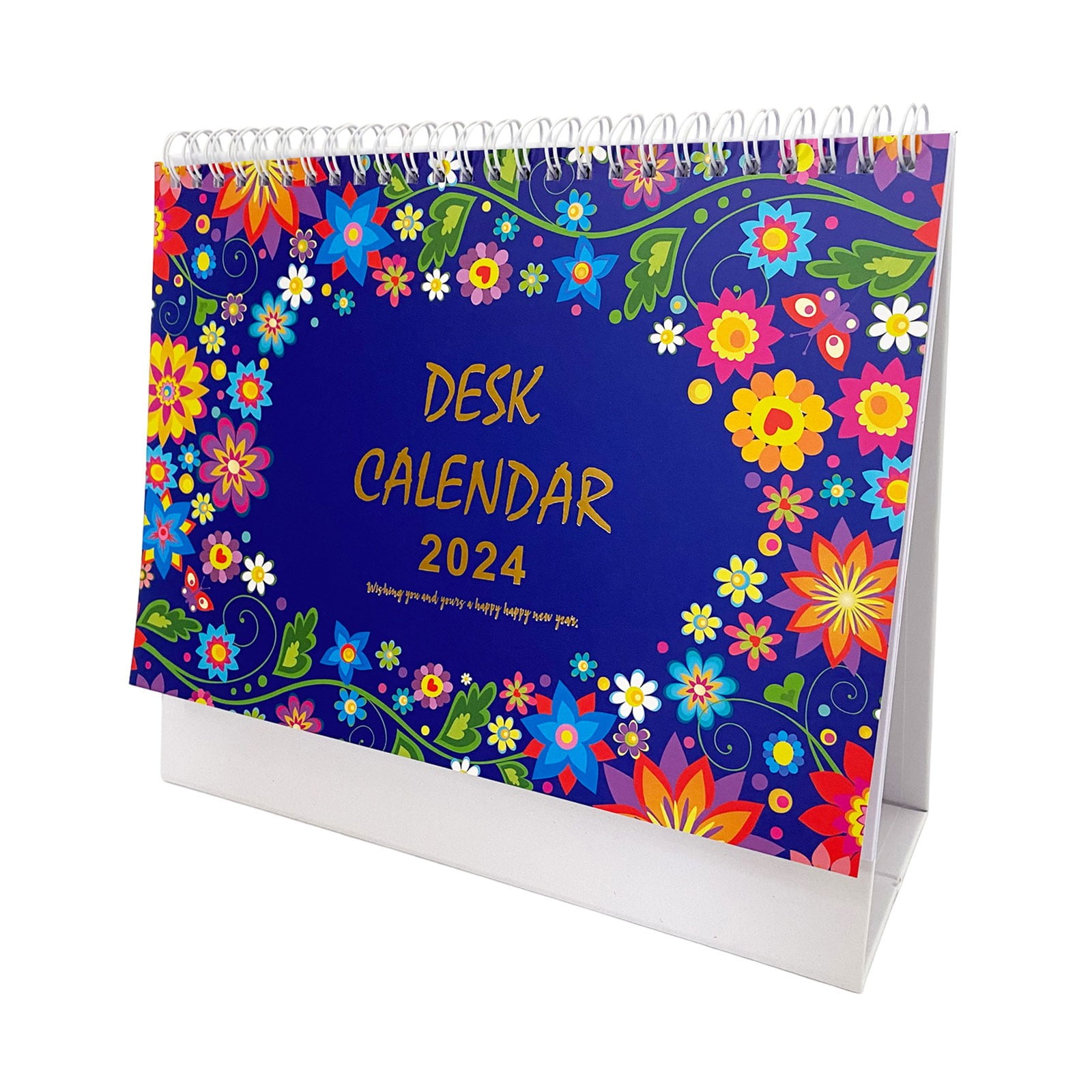 ZAROYEAX 2024 English Calendar Notebook with Minimalist Desktop Design ...