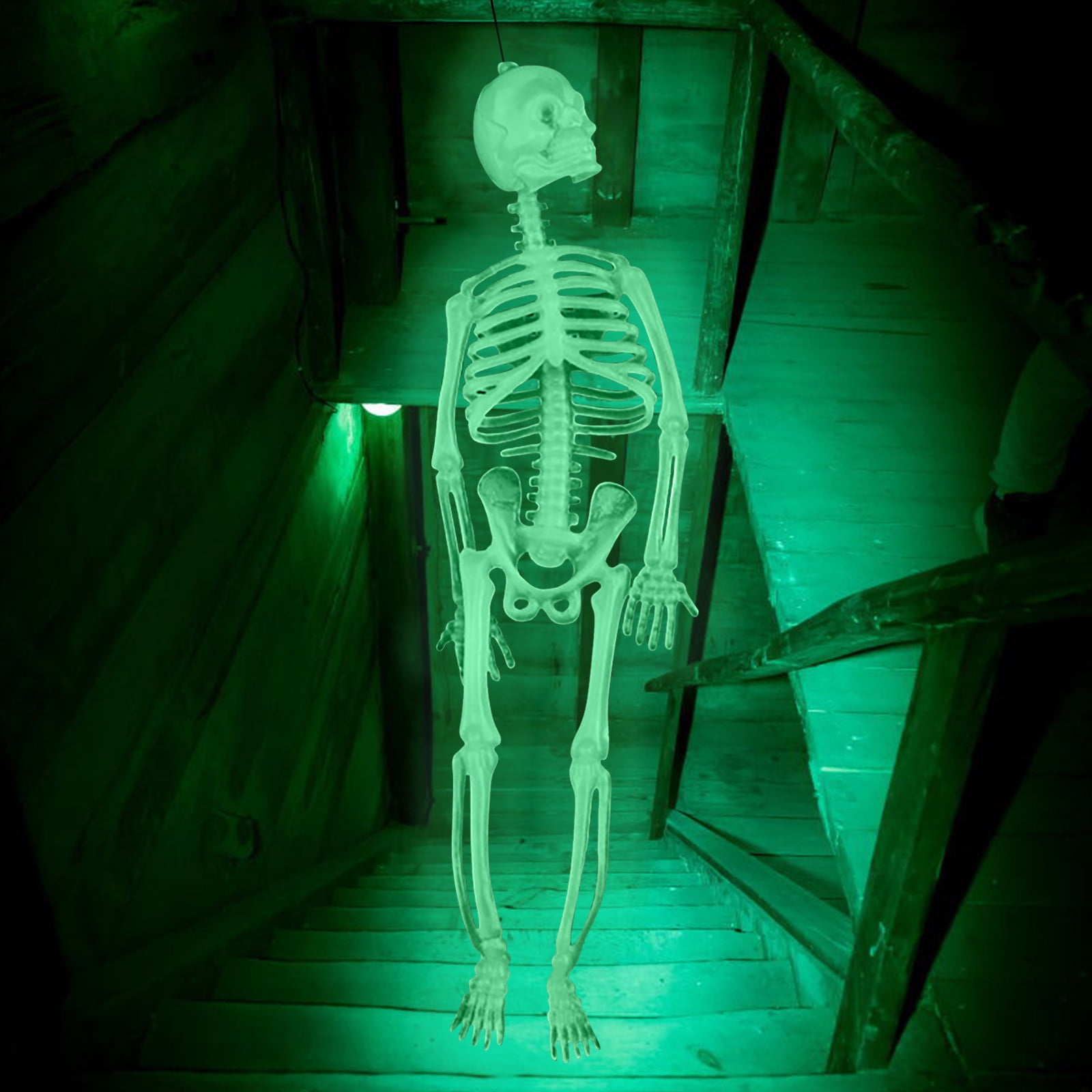 ZAROYEAX 20cm Luminous Skull Skeleton Body Scary Haunted House Tricky ...