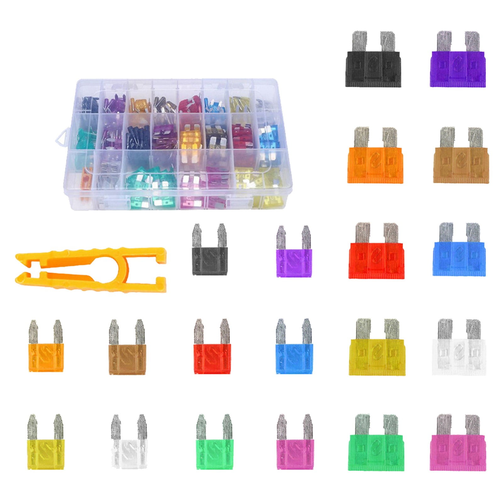 ZAROYEAX 220Pc Car Fuses Assortment Kit Standard & Mini Size (2A/3A/5A ...