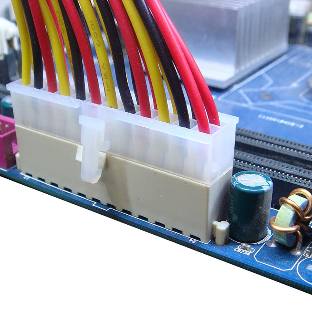 ZAROYEAX 24Pin Power Extension Cable ATX PC PSU Male and Female Port M ...