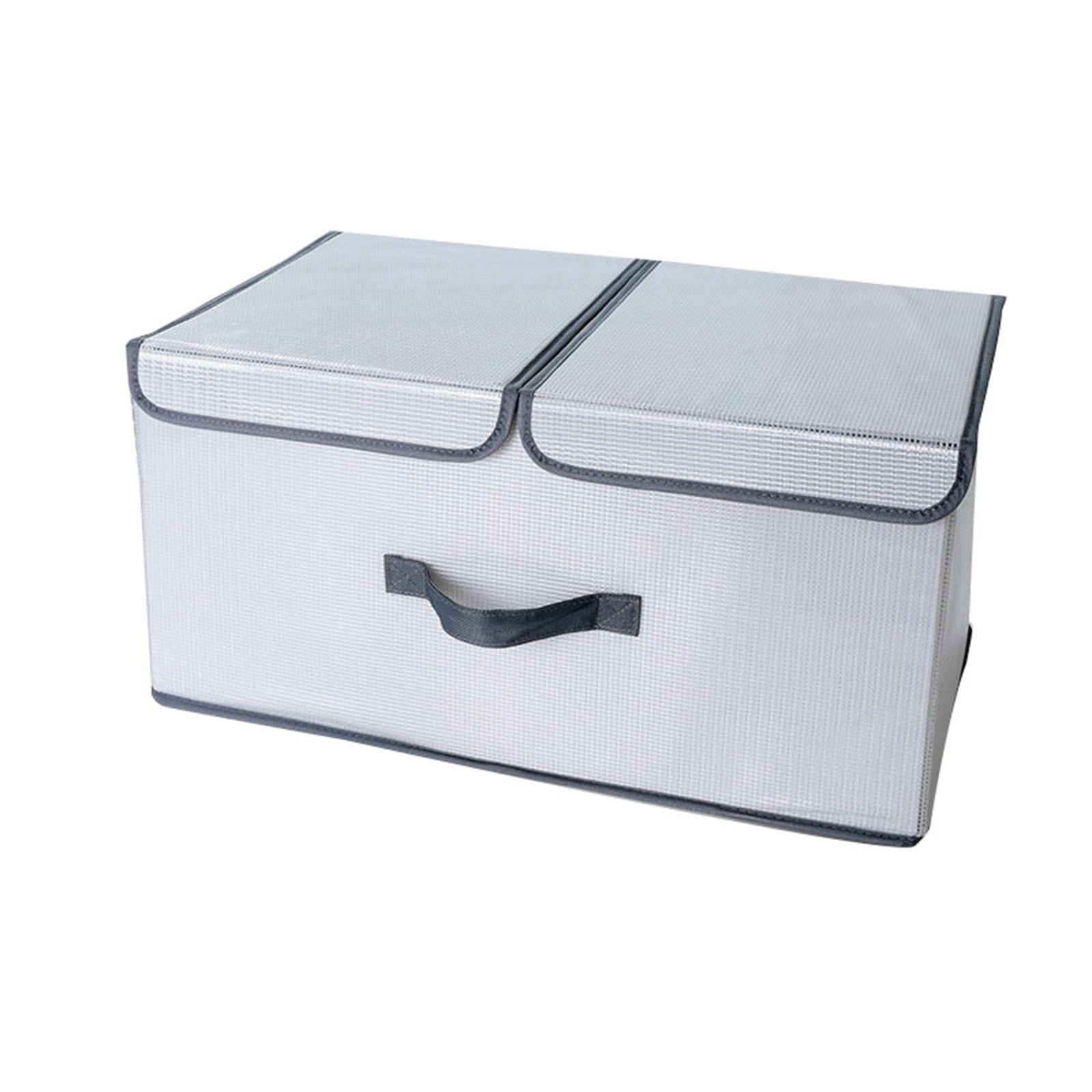ZAROYEAX 40L Double Lid Storage Box for Quilts Clothes Sorting Box ...