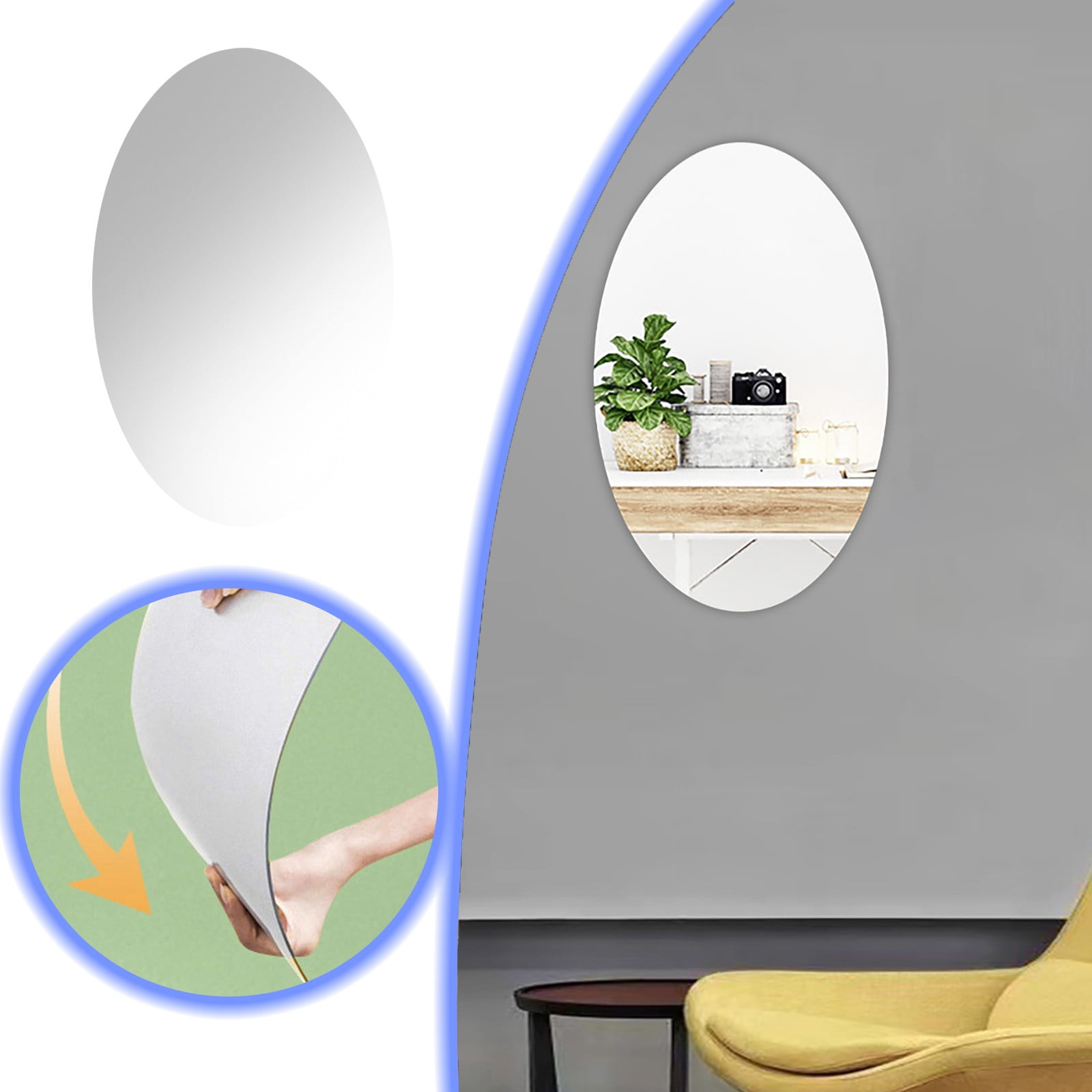 ZAROYEAX Acrylic Self Wall Punch Soft Home Bathroom Simple Style High ...