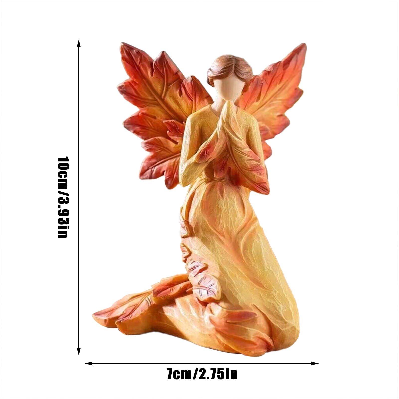 ZAROYEAX Autumn Angel Resin Crafts Maple Leaf Angel Ornament Desktop ...