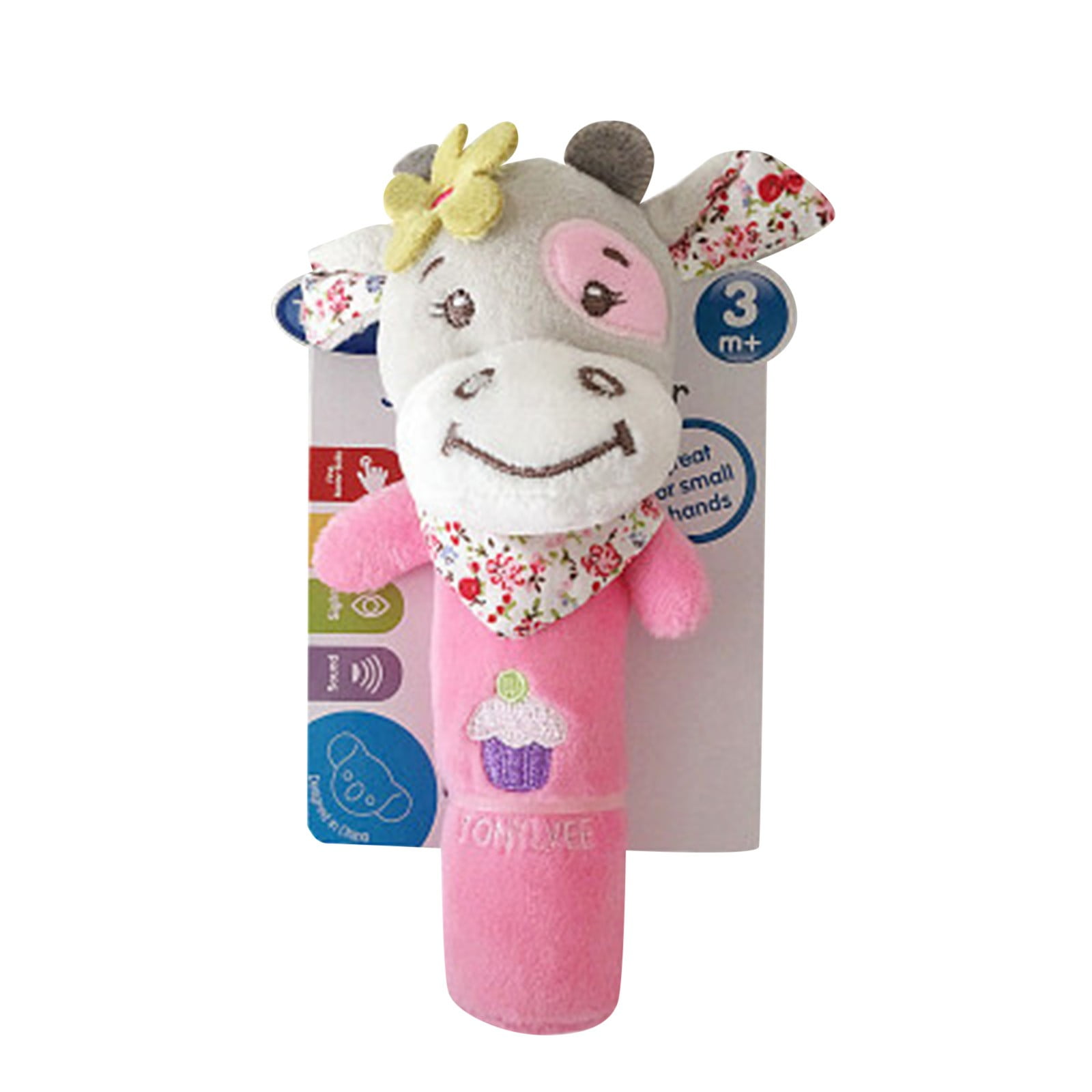 ZAROYEAX Baby Plush Rings Crib Sounding Rattles Mini Stuffed Doll Boys ...