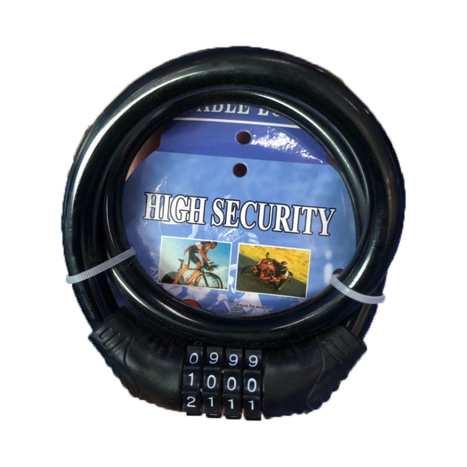 ZAROYEAX Bike Cable Basic Self Coiling Resettable Locks Four Digit ...