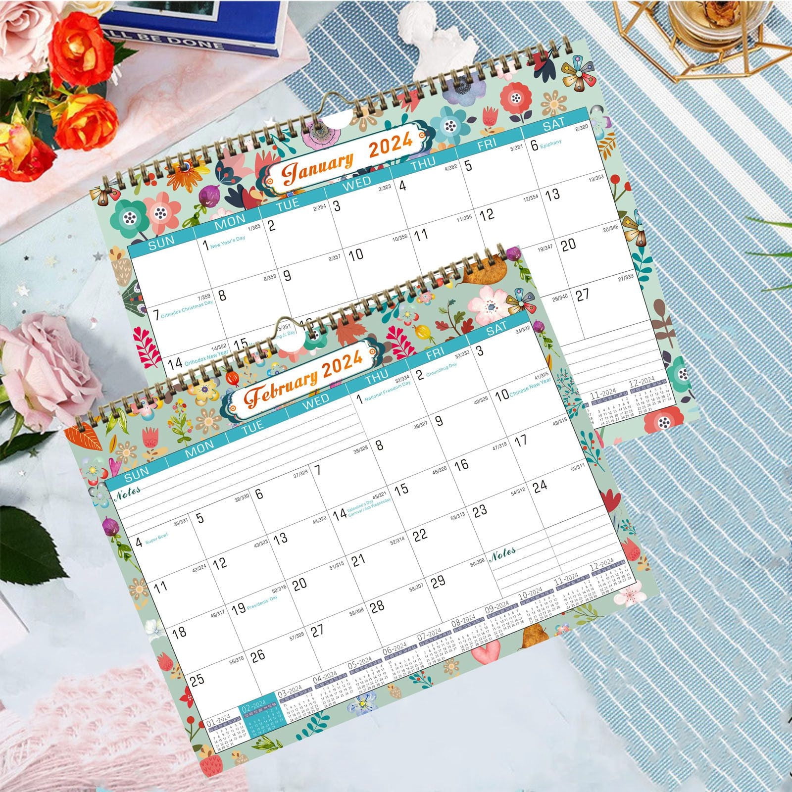 ZAROYEAX Border Calendar 2025 2026 English Calendar Customized Design ...