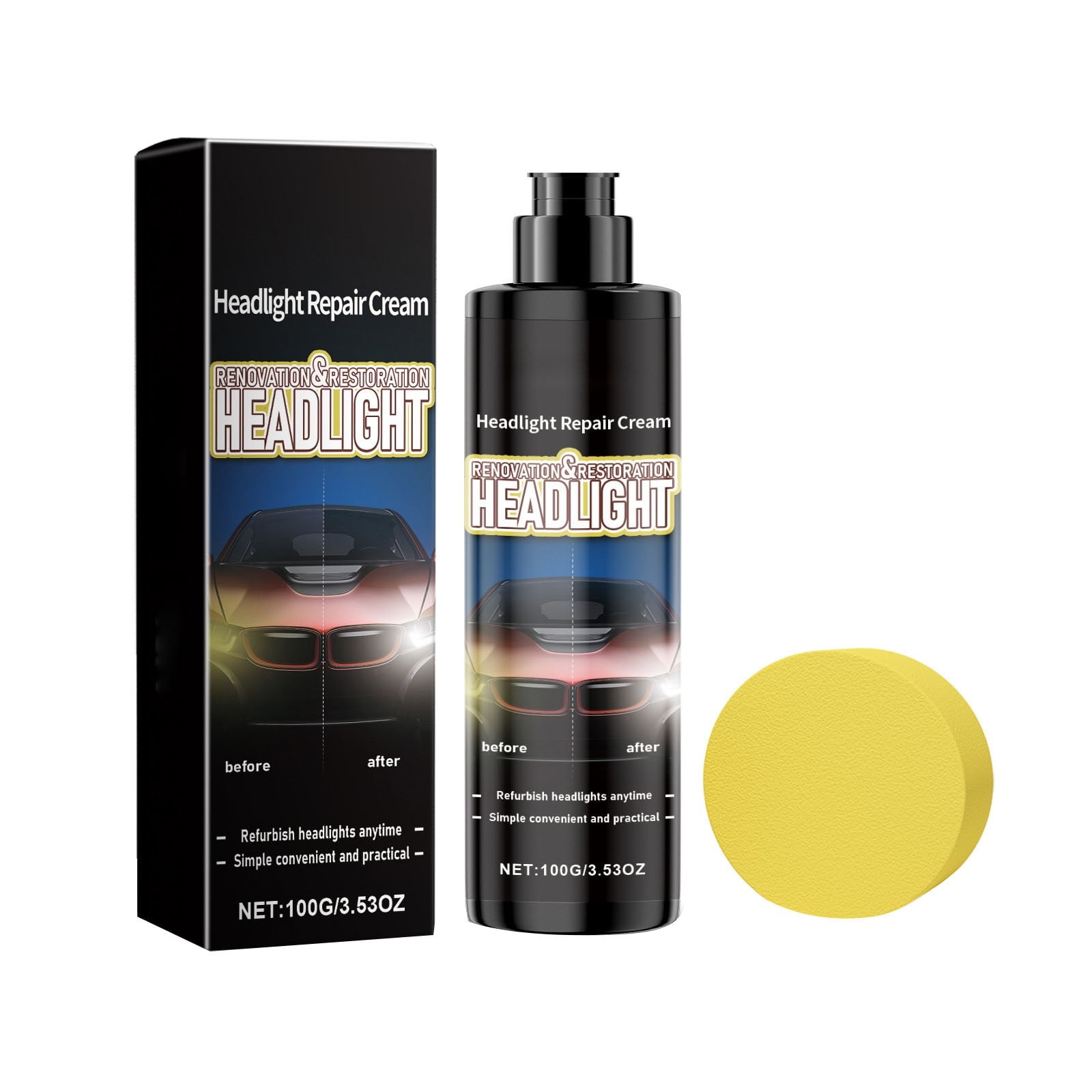 ZAROYEAX Car Headlight Paste to Fill Scratches and Wear Lamp Care and ...