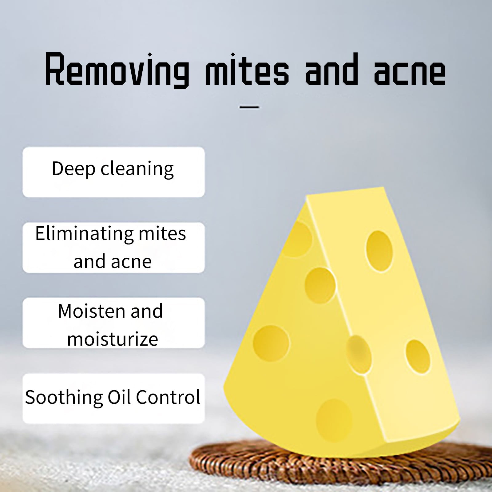 Zaroyeax Cheese Soap Cleansing Antibacterial Washing Face Oil Control Oil In Addition To Mite