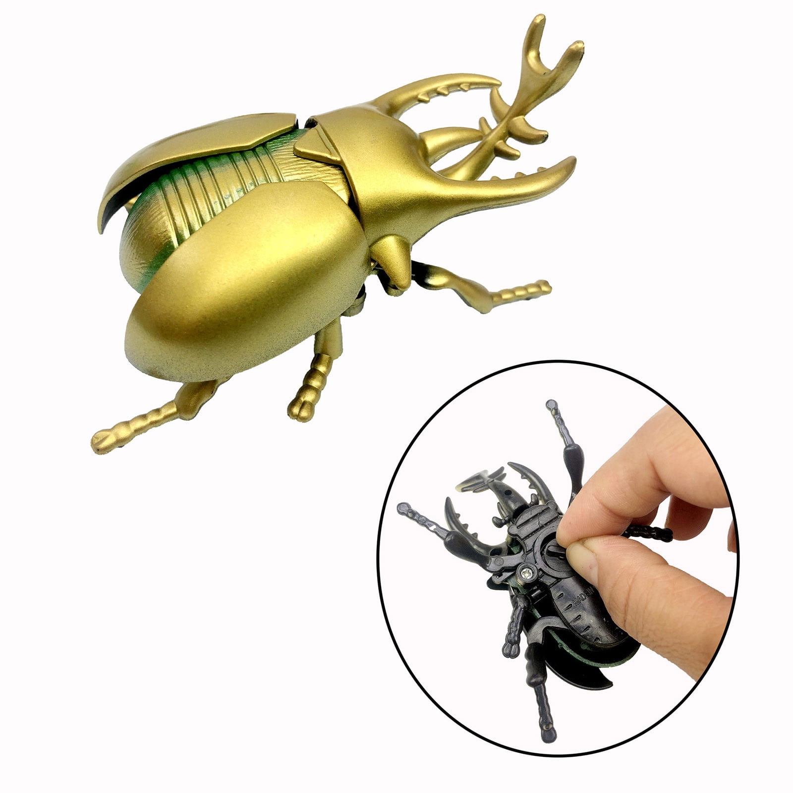 ZAROYEAX Classic Clockwork Wind Up Beetle Toys Realistic Insect Figures ...