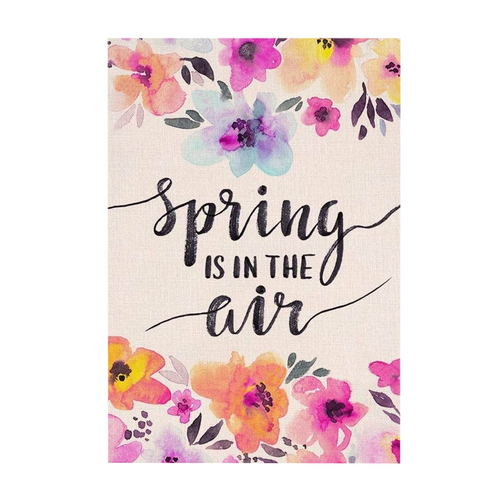 ZAROYEAX Decorative Welcome Spring Spring Flower Garden Flags Spring ...