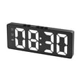 ZAROYEAX Digital Alarm Clock Mirror Surface Led Electronic Clocks with ...