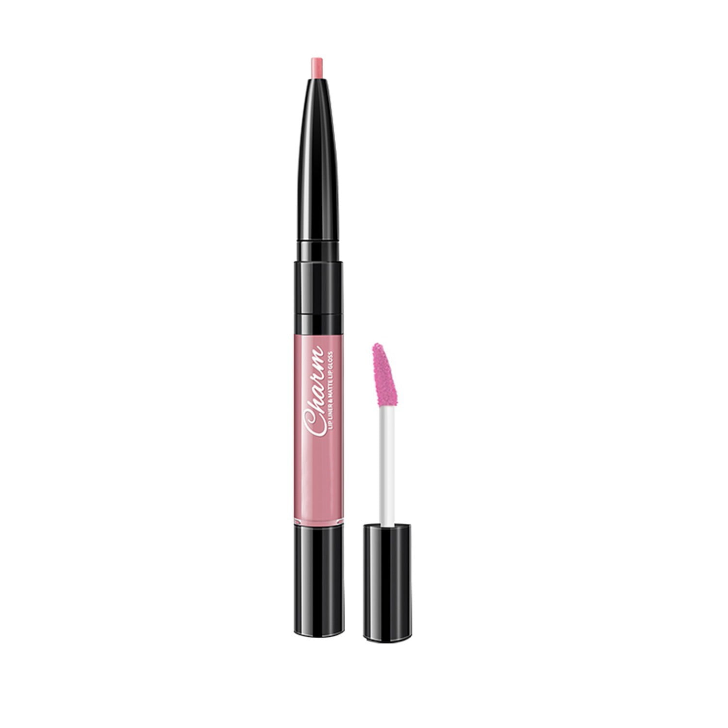 Zaroyeax Double Liquid Pen Stick Lip Non Cup Pencil Lip Gloss Lipstick 3ml Line Enamel Lip