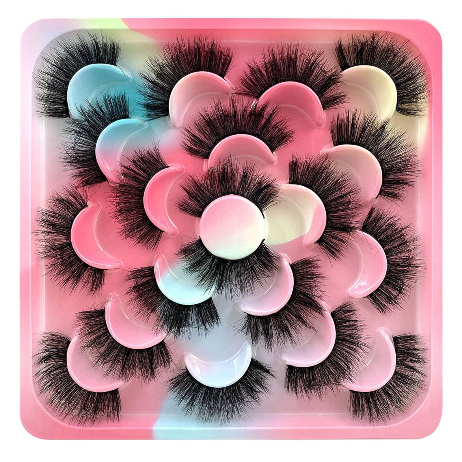 ZAROYEAX False Eyelashes Natural Eye Lashes Styles Mixed Thick Wispy 3D ...