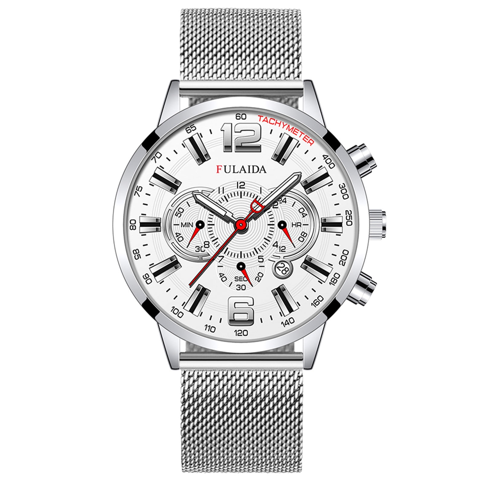 ZAROYEAX Fashion Sport Men's Stainless Steel Case Steel Band Quartz ...