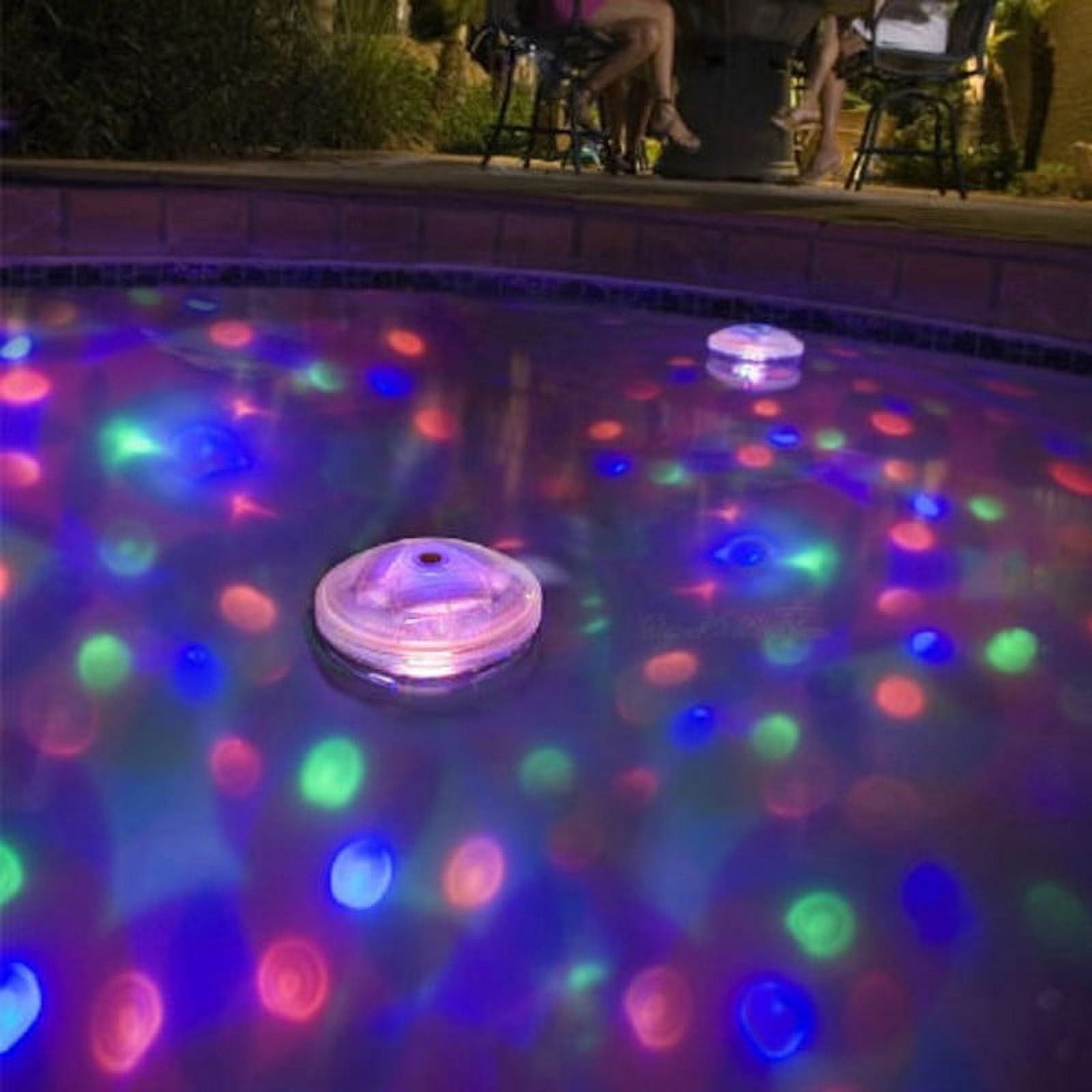 ZAROYEAX Floating Underwater LED Disco Light Glow Show Swimming Pool ...