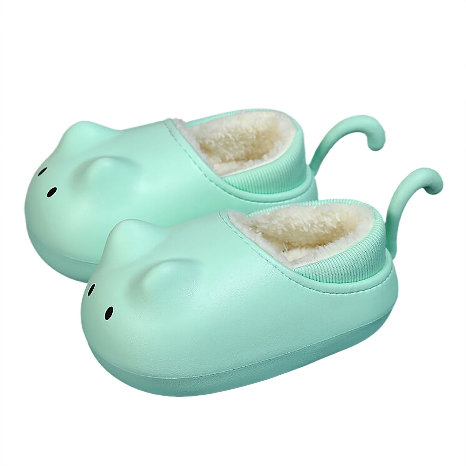 ZAROYEAX Four Seasons Cute Slippers Home Non Fpir Season Cloth Cotton ...