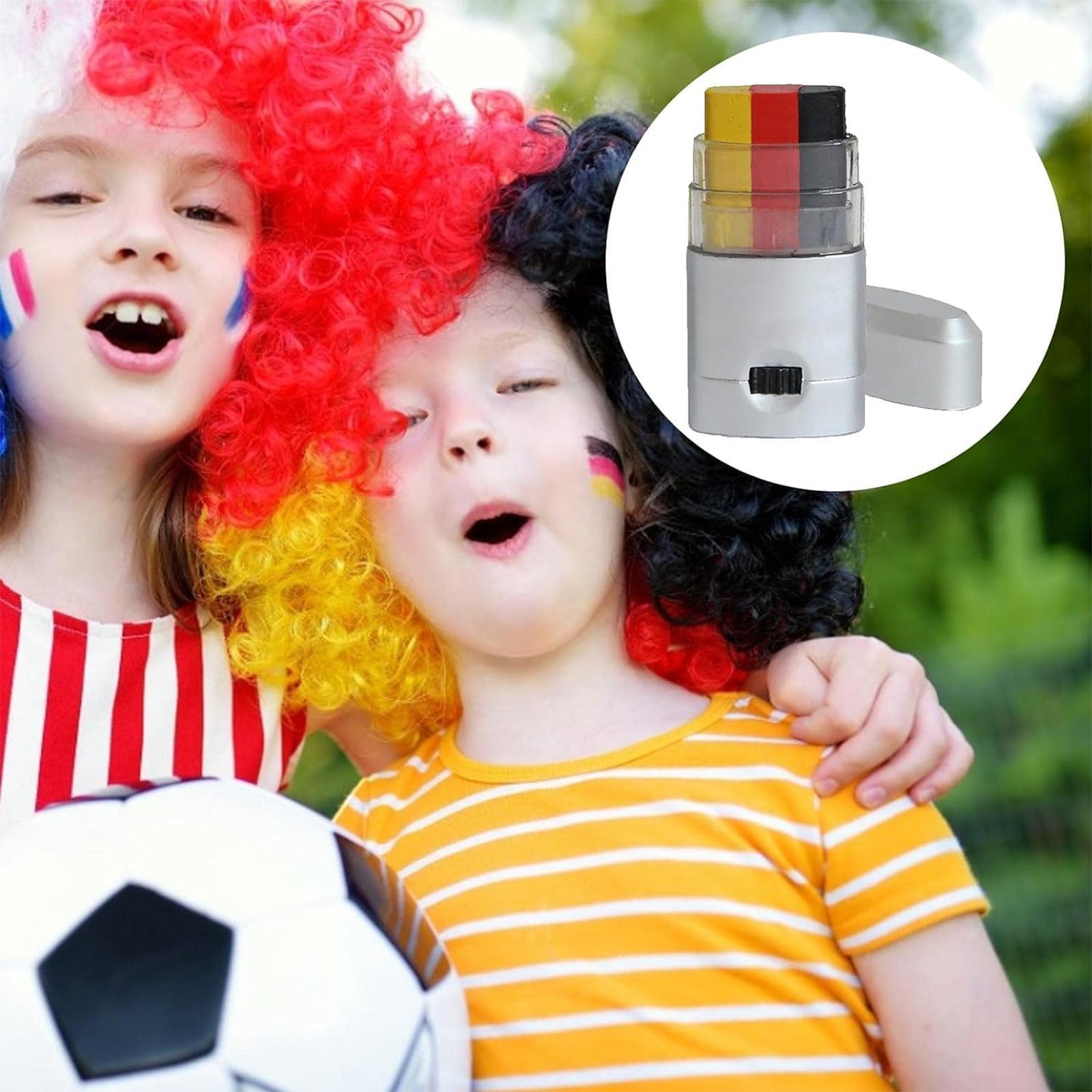 ZAROYEAX German National Flag Face Paint 3 Colors Face & Body Patriotic ...