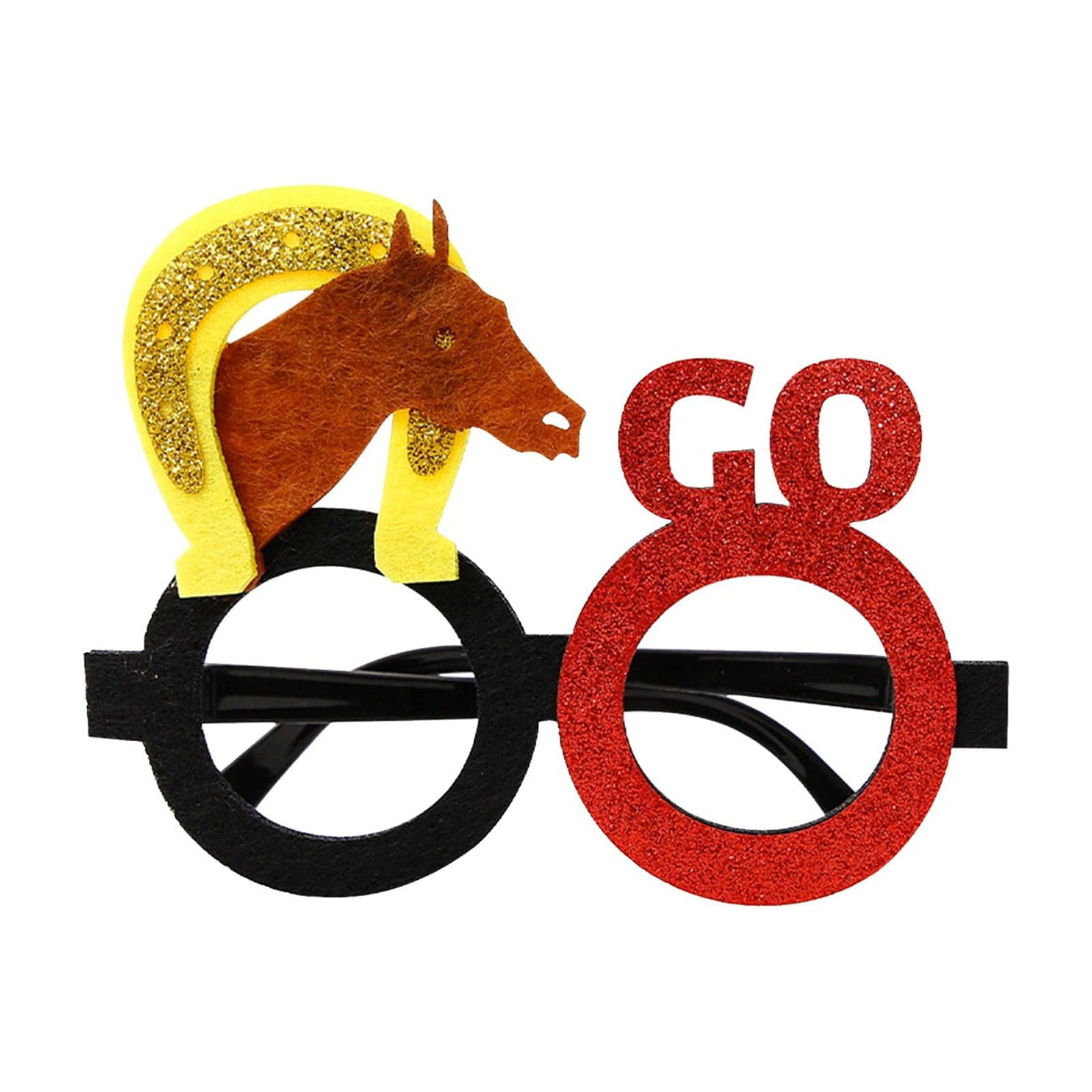 ZAROYEAX Horse Racing Festival Glasses Festival Party Dressup Photo ...