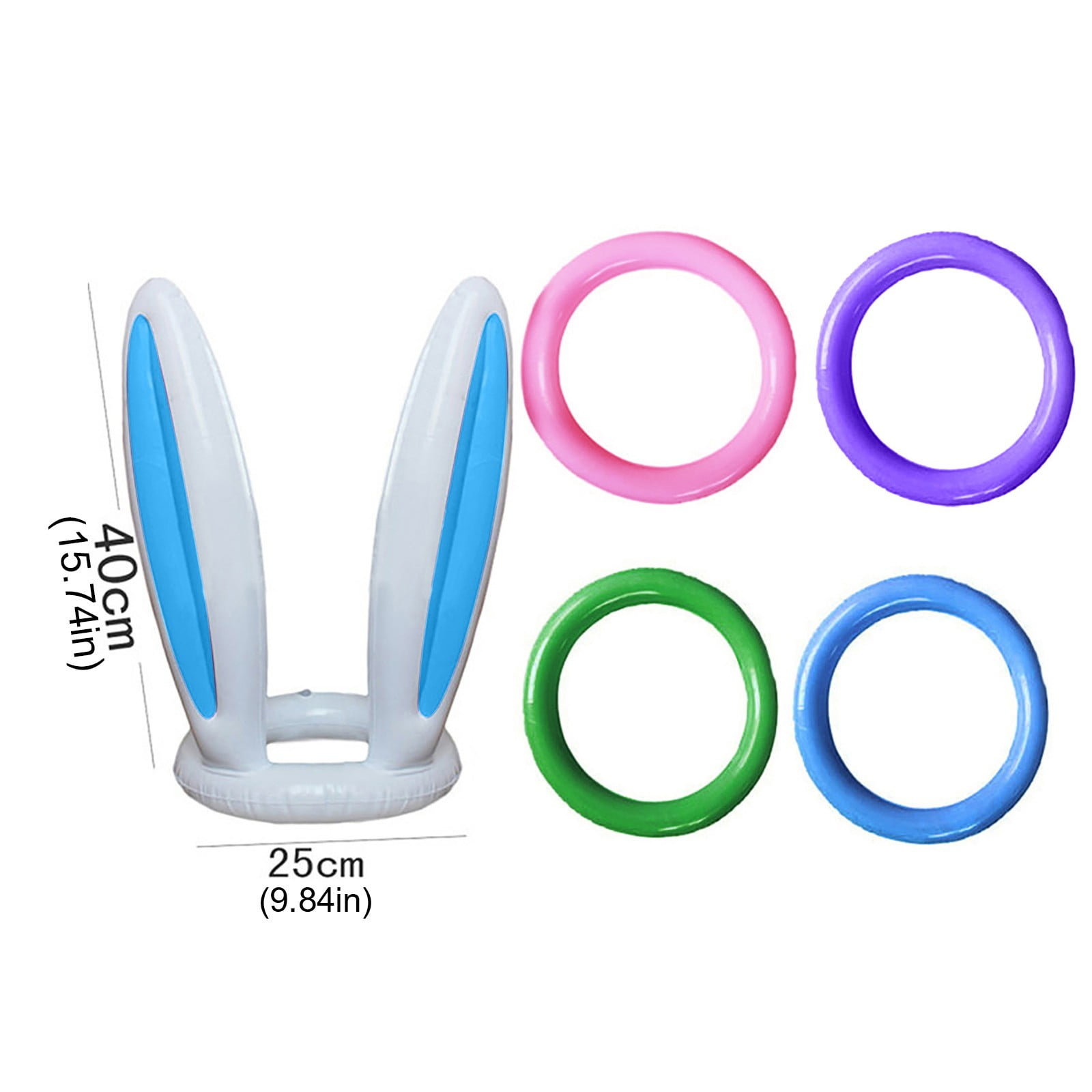 ZAROYEAX Inflatable Rabbit Kids Easter Gift Ring Hat Easter Toss Bunny ...