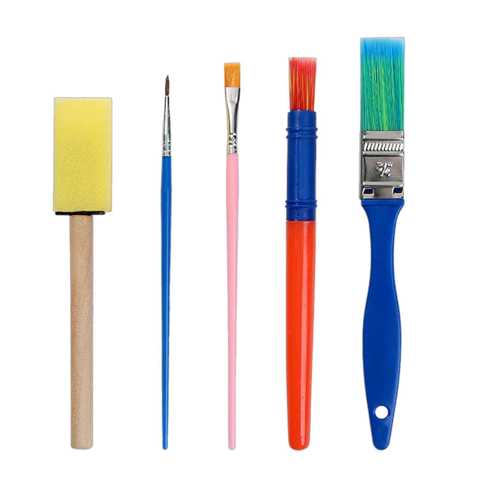 ZAROYEAX Kids Paint Brushes Coloring Brushes 5 Pieces Kids Paint Brush ...