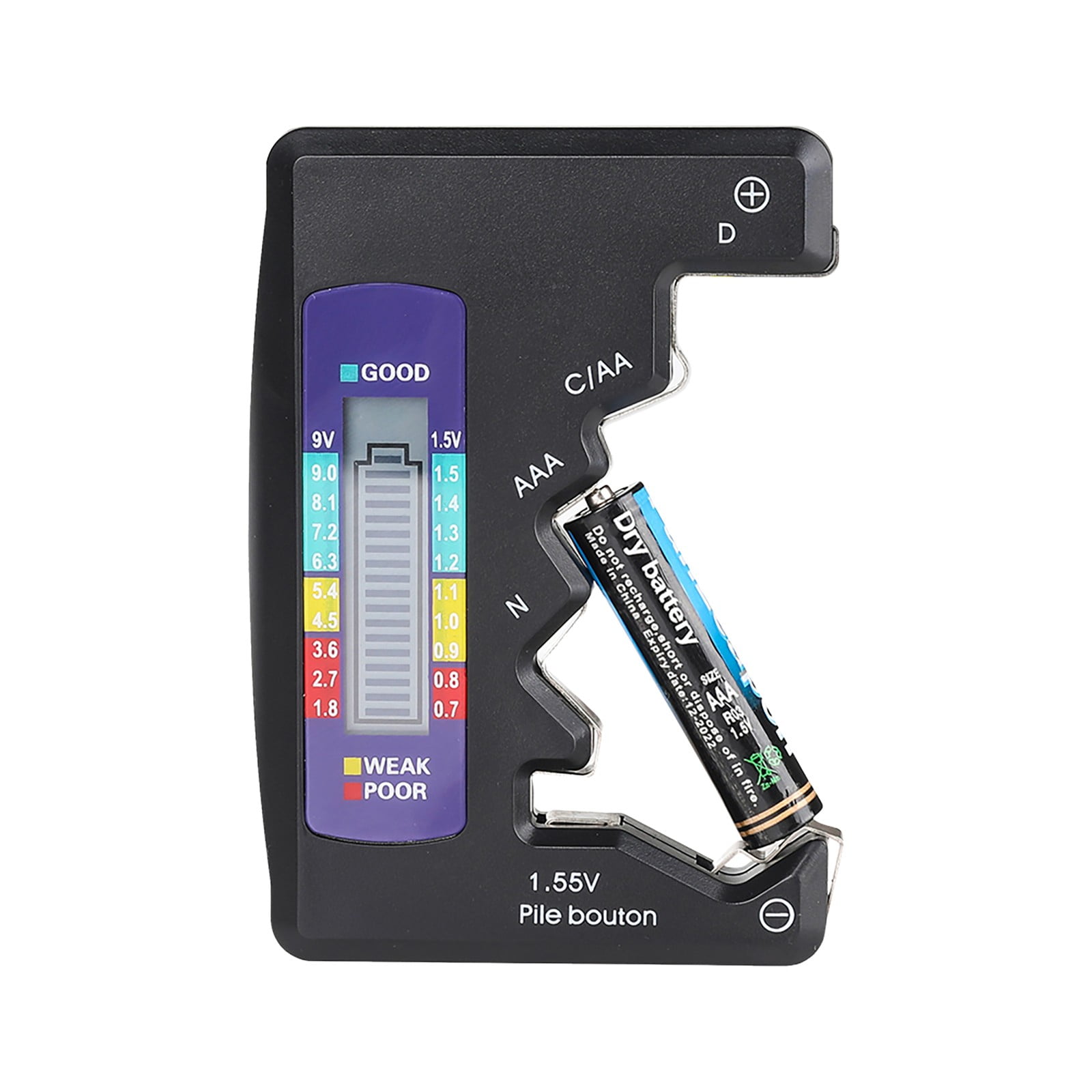 ZAROYEAX LED Display Digital Universal Battery Tester Portable Battery ...