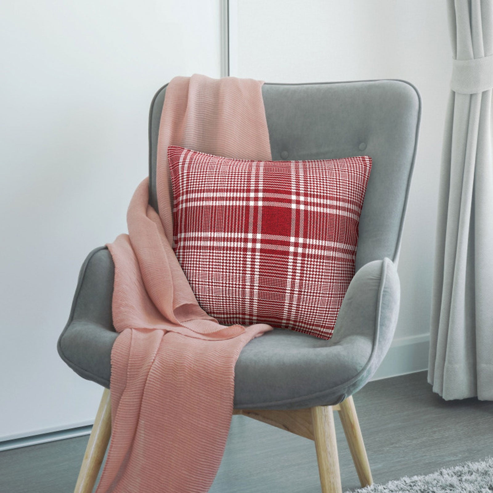 ZAROYEAX Linen British Leisure Lattice Edge Sofa Bedroom Decoration ...