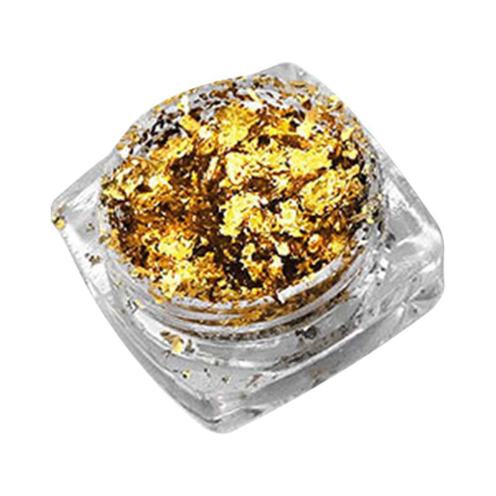 ZAROYEAX Nails Art Jewelry Gold Foil Foil Shards Gold Silver Glass ...